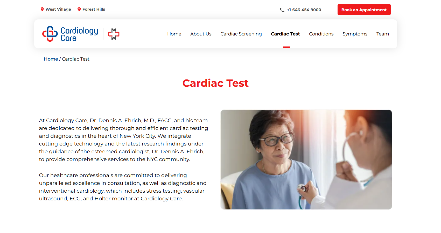 Cardiac (Heart) Test & Diagnostics Services In Manhattan, NYC