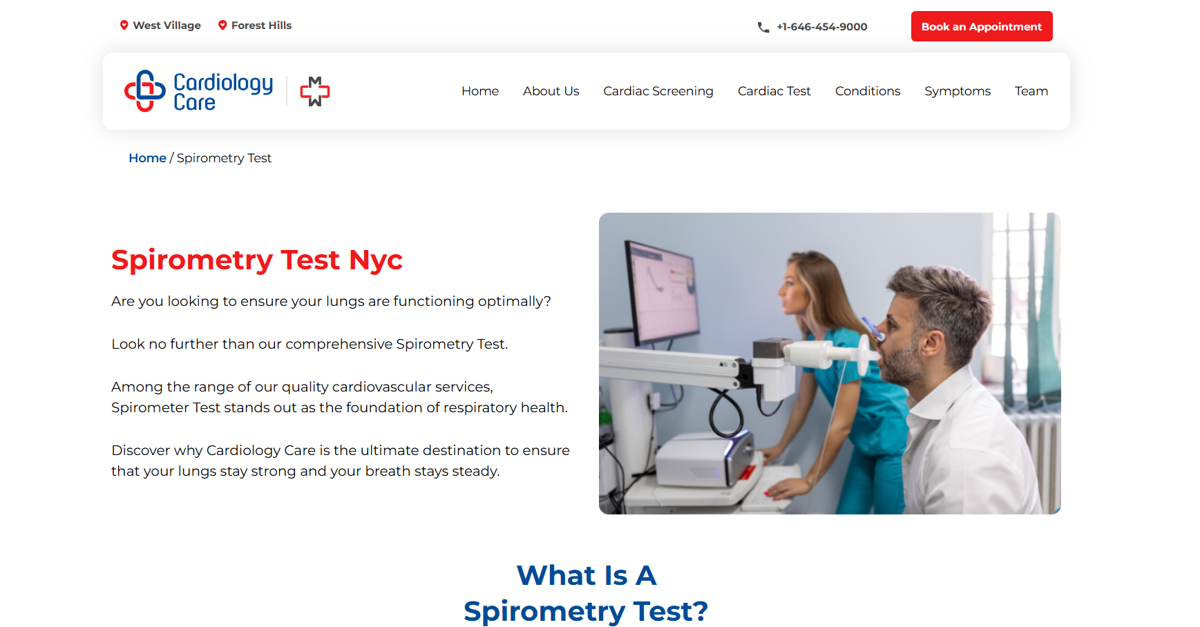 Spirometry Test in NYC | Pulmonary Function Test